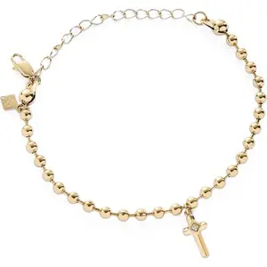 ALEX AND ANI Cross Charm Ball Chain Bracelet - Gold