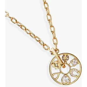 ALEX AND ANI Love And Luck Wheel Charm Necklace - Gold