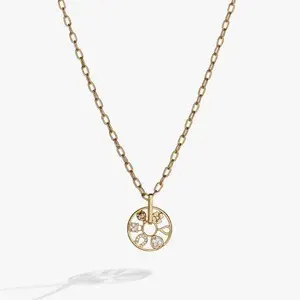 ALEX AND ANI Love And Luck Wheel Charm Necklace