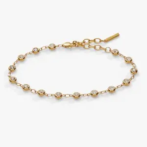 ALEX AND ANI Crystal Pebble Bracelet - Gold