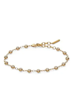 ALEX AND ANI Crystal Pebble Bracelet Gold