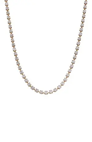 ALEX AND ANI Crystal Tennis Chain Necklace - Gold