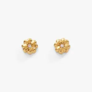 ALEX AND ANI Clover Stud Earrings - Gold