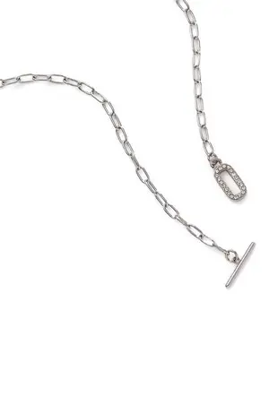 ALEX AND ANI Pave Toggle Necklace