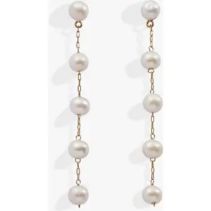 ALEX AND ANI Freshwater Drop Earrings - Pearl