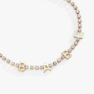ALEX AND ANI Babe Crystal Tennis Chain Bracelet - Gold