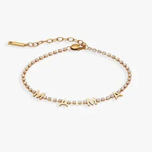 ALEX AND ANI Mama Tennis Bracelet - Gold