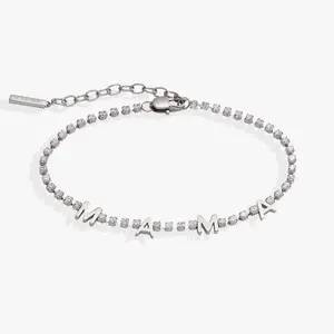 ALEX AND ANI Mama Tennis Bracelet - Silver
