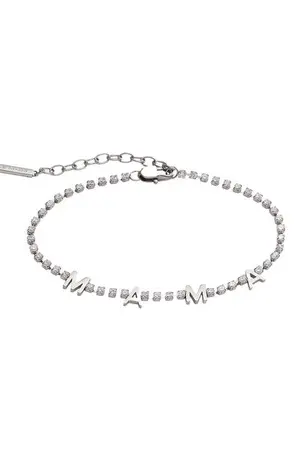 ALEX AND ANI Mama Tennis Bracelet - Silver