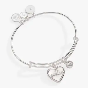 ALEX AND ANI Sister Bangle Bracelet - Silver