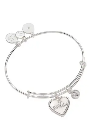 ALEX AND ANI Sister Bangle Bracelet - Silver