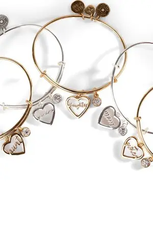 ALEX AND ANI Daughter Bangle Bracelet - Silver