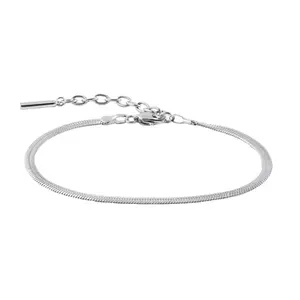 ALEX AND ANI Everyday Herringbone Chain Bracelet - Silver