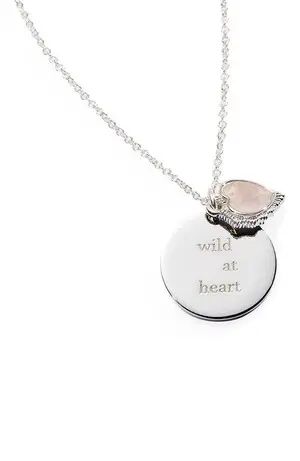 ALEX AND ANI Wild At Heart Duo Charm Pendant Necklace
