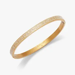 ALEX AND ANI Your Energy Is Your Currency' Hinge Bangle - Gold