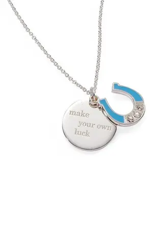 ALEX AND ANI Make Your Own Luck Duo Charm Pendant Necklace