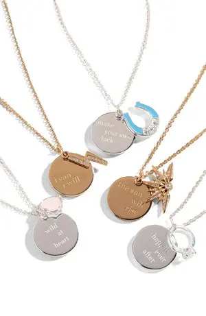 ALEX AND ANI Make Your Own Luck Duo Charm Pendant Necklace