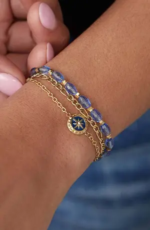 ALEX AND ANI Compass Stranded Bracelet Set