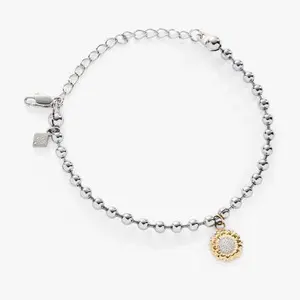 ALEX AND ANI Sunflower Charm Bracelet - Two Tone
