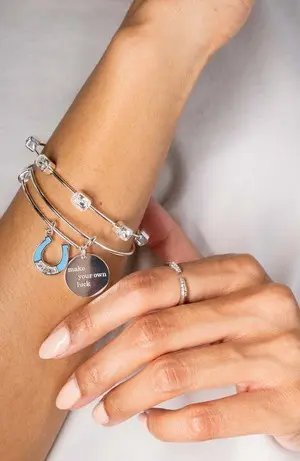 ALEX AND ANI Make Your Own Luck Duo Charm Bangle Bracelet