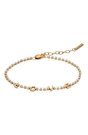 ALEX AND ANI Love Tennis Bracelet - Gold