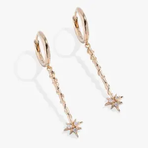 ALEX AND ANI Harry Potter™ Hermione Wand Hoop Earrings - Gold