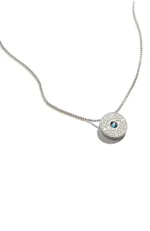 ALEX AND ANI Evil Eye Crystal Chain Necklace - Silver