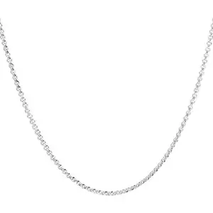 ALEX AND ANI Faceted Rolo Chain Necklace - Silver