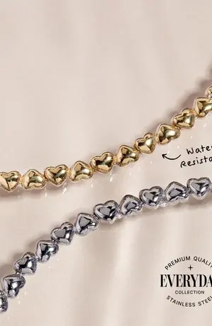 ALEX AND ANI Heart Charm Tennis Bracelet - Silver