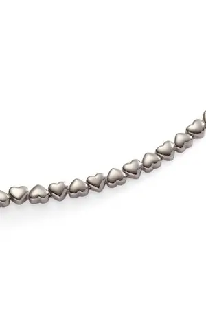 ALEX AND ANI Heart Charm Tennis Bracelet - Silver