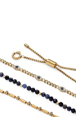 ALEX AND ANI Evil Eye Bracelet Set - Gold