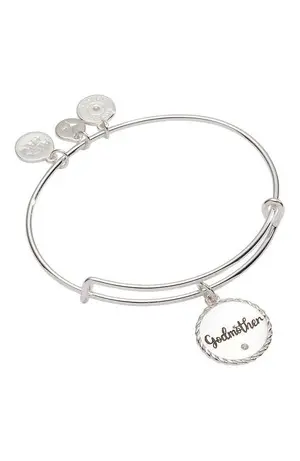 ALEX AND ANI Godmother Charm Bangle Bracelet - Silver
