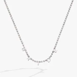 ALEX AND ANI Bride Tennis Chain Necklace - Silver