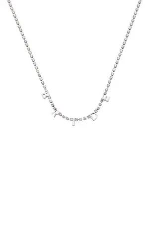 ALEX AND ANI Bride Tennis Chain Necklace - Silver