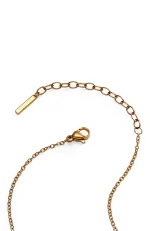 ALEX AND ANI Pear And Crystal Chain Necklace