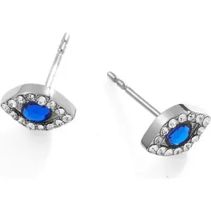 ALEX AND ANI Evil Eye Mini Stud Earrings - Silver