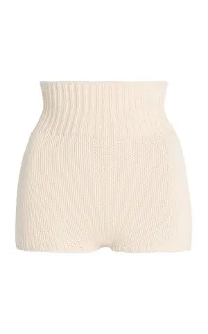AISLING CAMPS Batty Rider Cotton-blend Shorts - Ivory