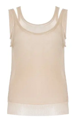 AISLING CAMPS Film Layered Knit Tank Top - Neutral