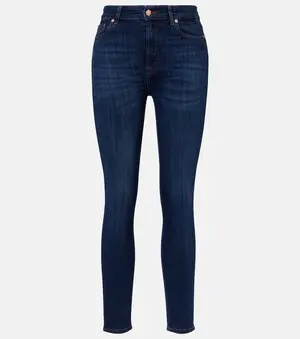 7 For All Mankind Aubrey High-rise Cropped Skinny Jeans