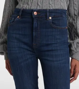 7 For All Mankind Aubrey High-rise Cropped Skinny Jeans