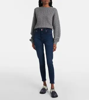 7 For All Mankind Aubrey High-rise Cropped Skinny Jeans