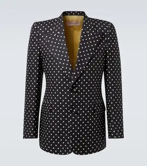 Valentino Garavani Polka-dot Silk Blazer