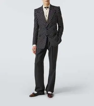 Valentino Garavani Polka-dot Silk Blazer