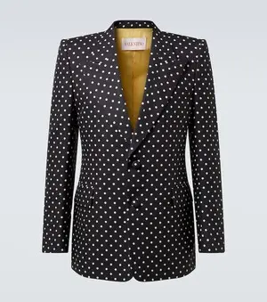 Valentino Garavani Polka-dot Silk Blazer