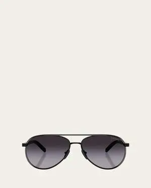 Prada PR B57S Aviator Sunglasses Black