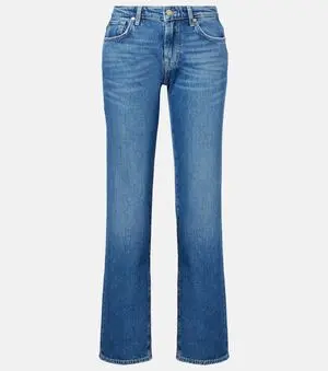 7 For All Mankind Calie Mid-rise Straight Leg Jeans