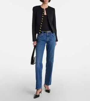 7 For All Mankind Calie Mid-rise Straight Leg Jeans