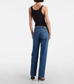 7 For All Mankind Calie Mid-rise Straight Leg Jeans
