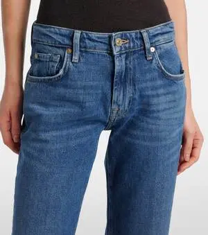 7 For All Mankind Calie Mid-rise Straight Leg Jeans