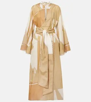 Johanna Ortiz Aqua Cruiser Cotton Voile Kaftan - Neutrals